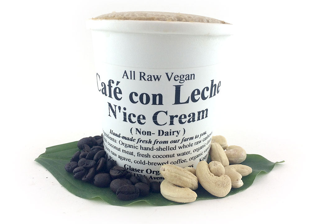 Cafe Con Leche N'Ice Cream, Raw Vegan, Natural, 16 oz.