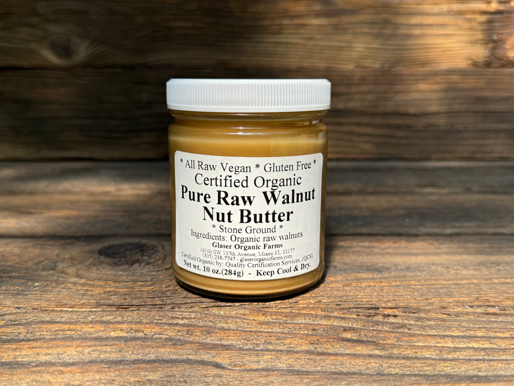 Certified Organic Raw Pure Walnut Butter, 10 oz.
